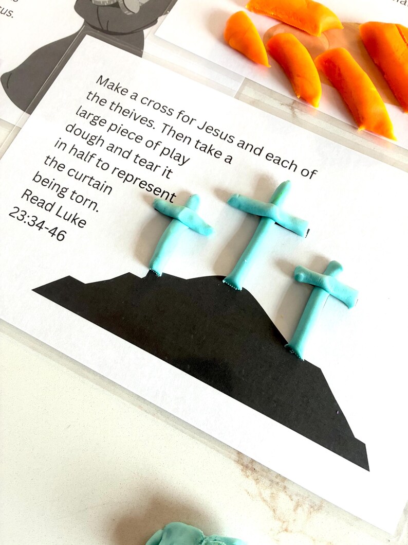 Easter Story Play Dough Mats | Resurrection Sunday Activity (PDF ...