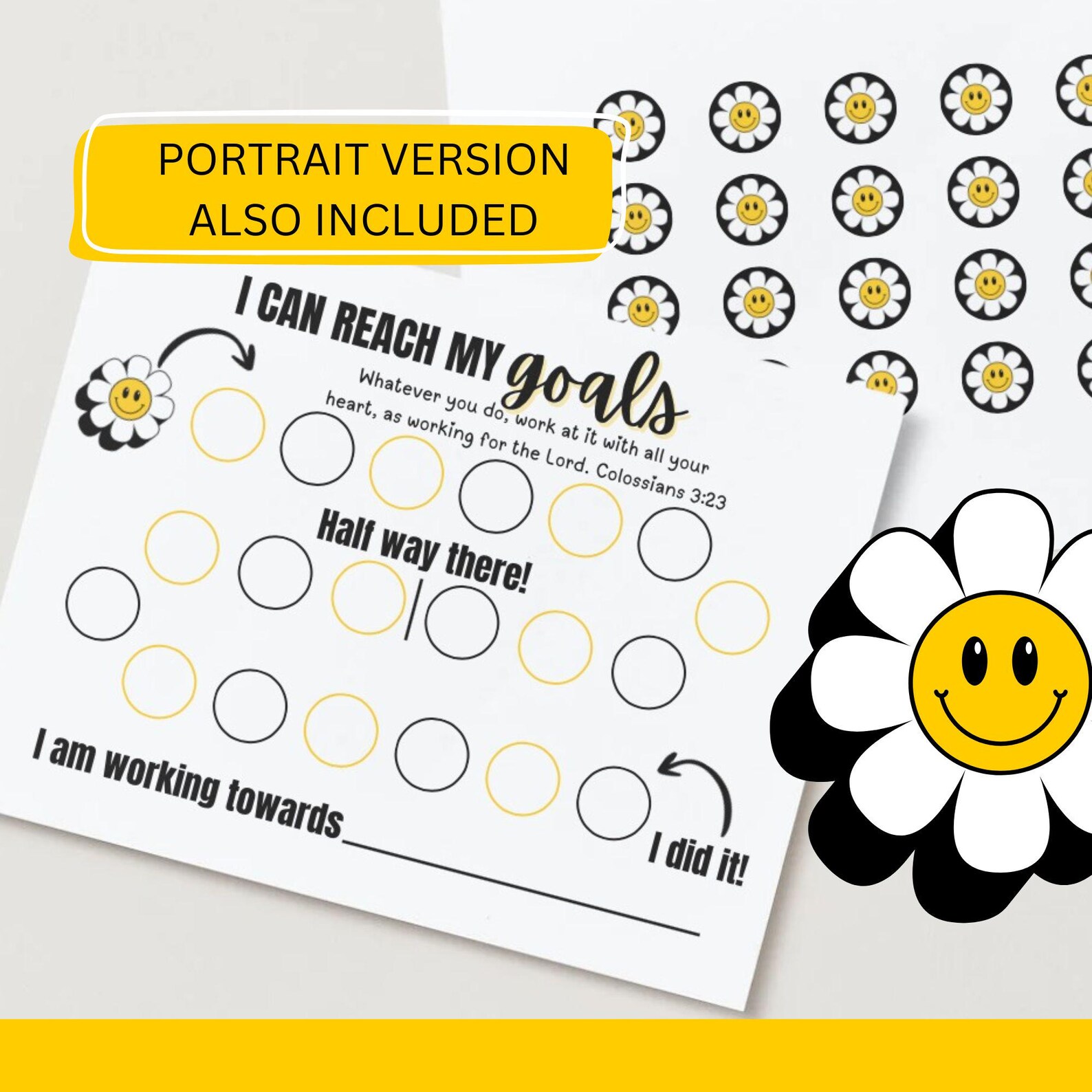 Daisy Reward Chart for Kids | Toddler Chore Chart (PDF) - Etsy Canada