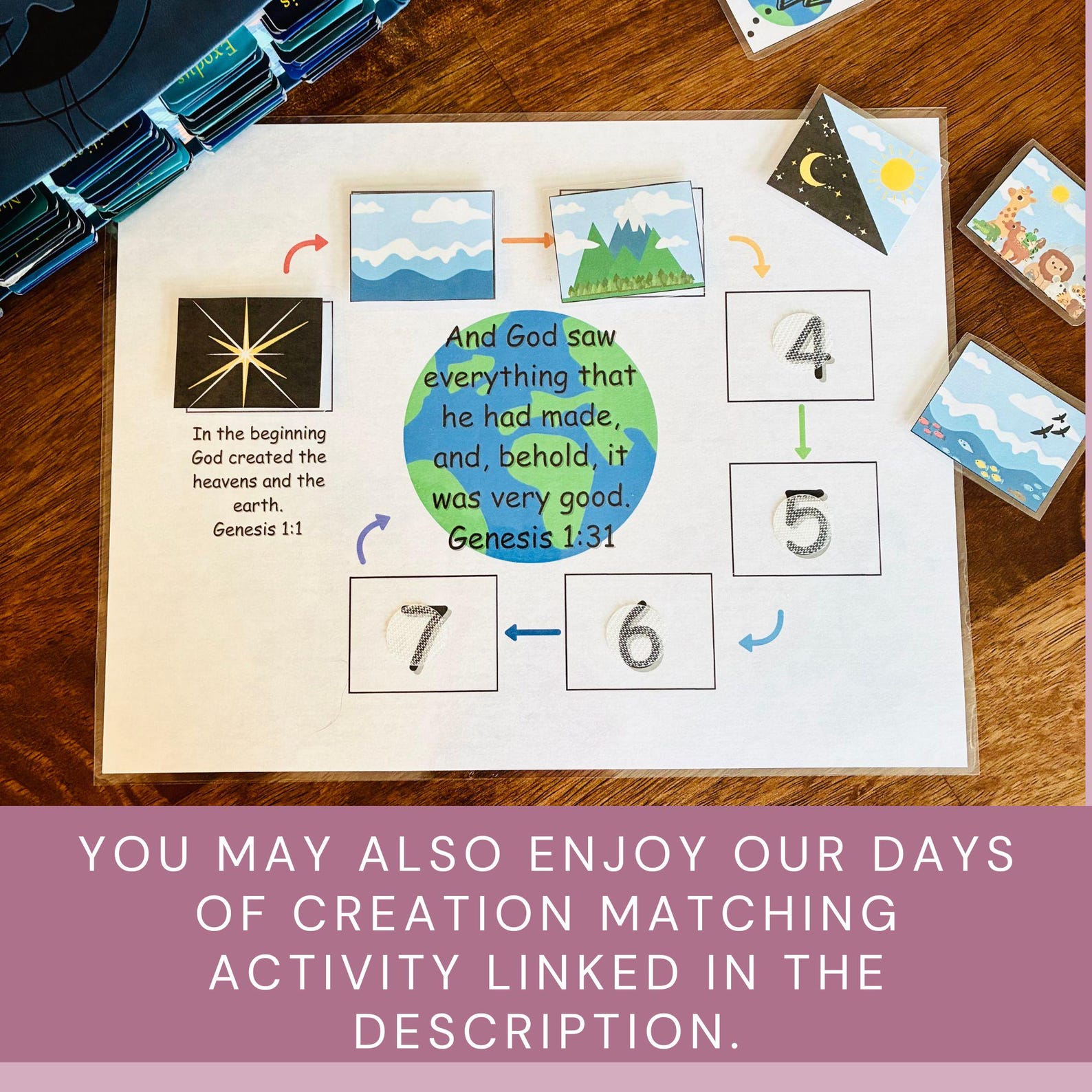 7 Days of Creation Play Dough Mats | Christian Homeschool Activity (PDF ...