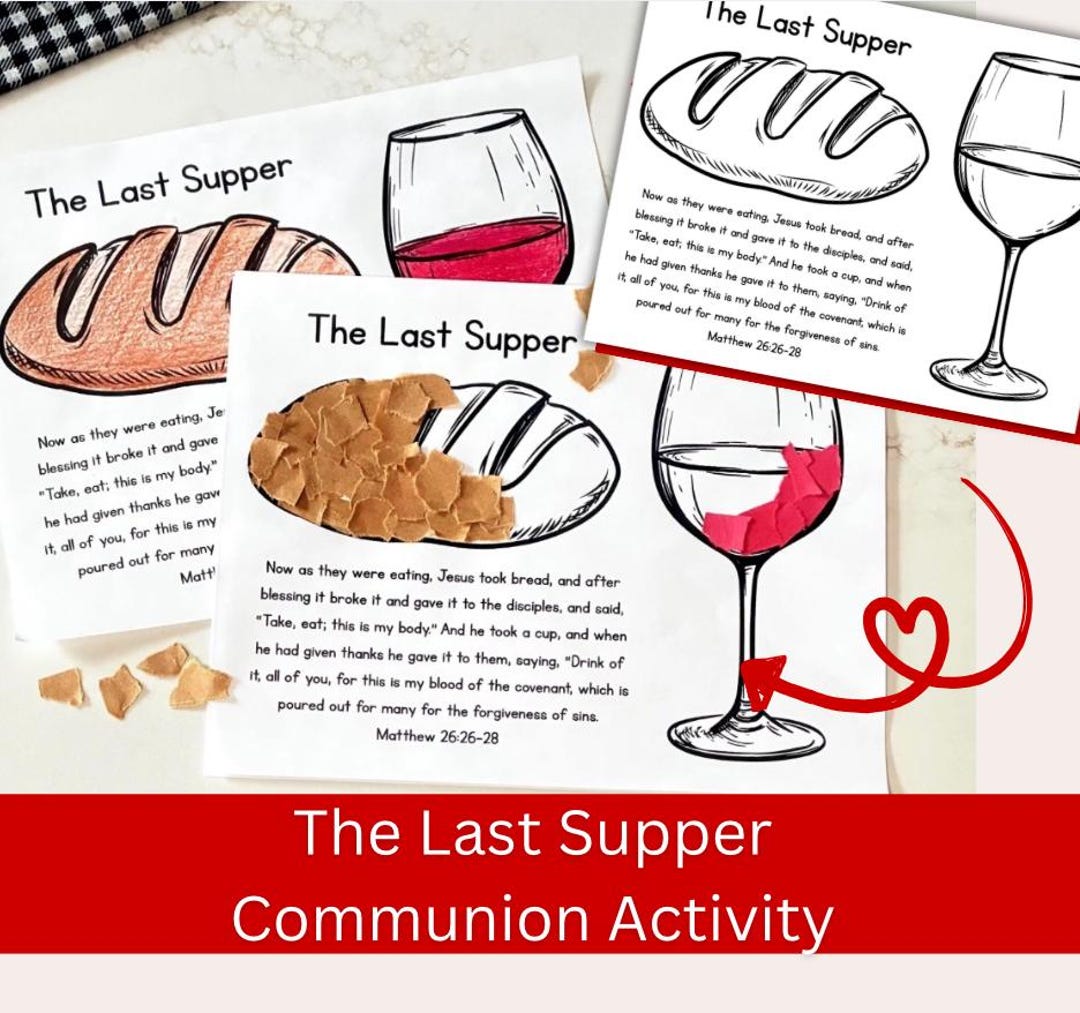Holy Communion Scripture Activity | Last Supper Easter Sunday School ...