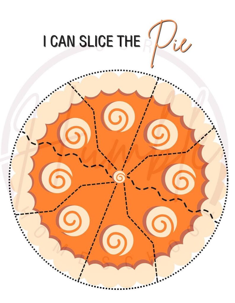Pie Day Math Cutting and Tracing Activity, Toddler Fine Motor Skills ...