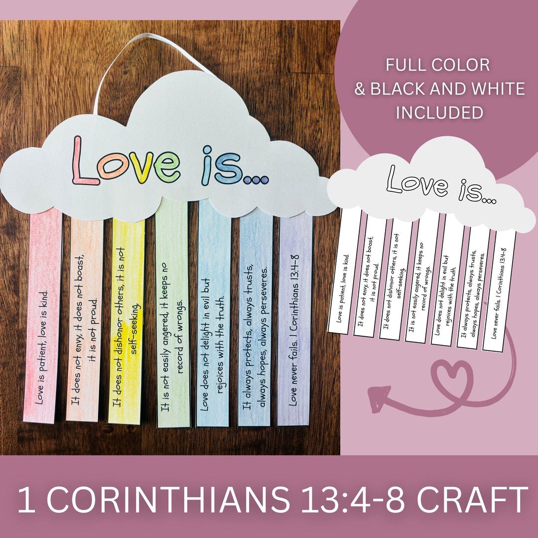 1 Corinthians 13 Craft | Bible Activity | Christian Valentines Day ...
