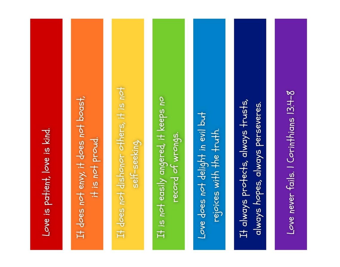 1 Corinthians 13 Printable Craft | Kids Bible Verse Activity ...