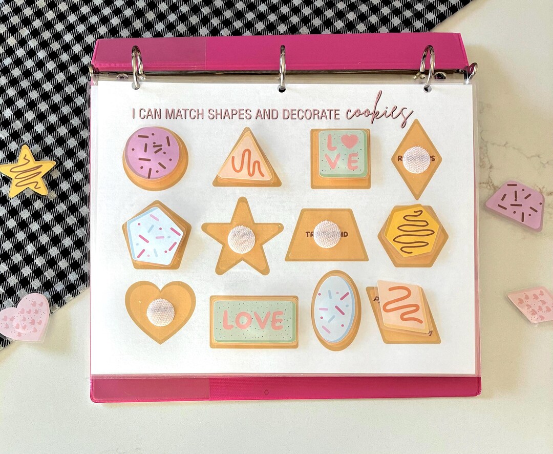 Cookie Shape Printable Matching Game, Toddler Math Activity, Preschool ...