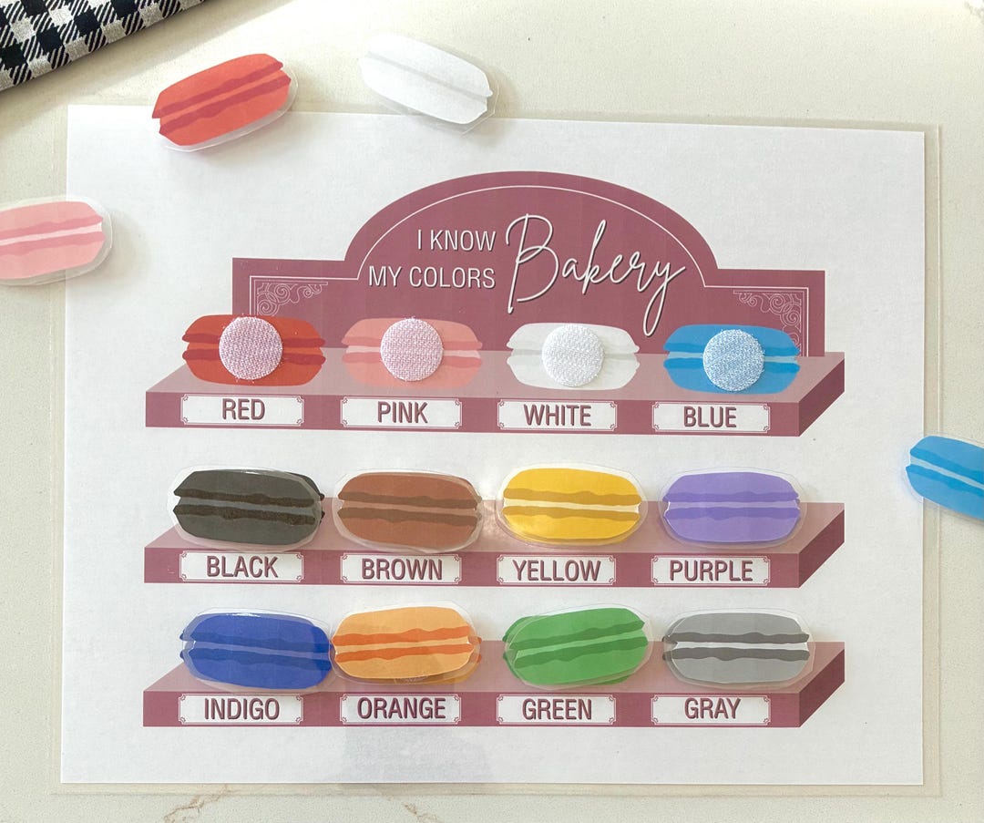 Color Matching Macarons Printable Game for Toddlers | Busy Book ...