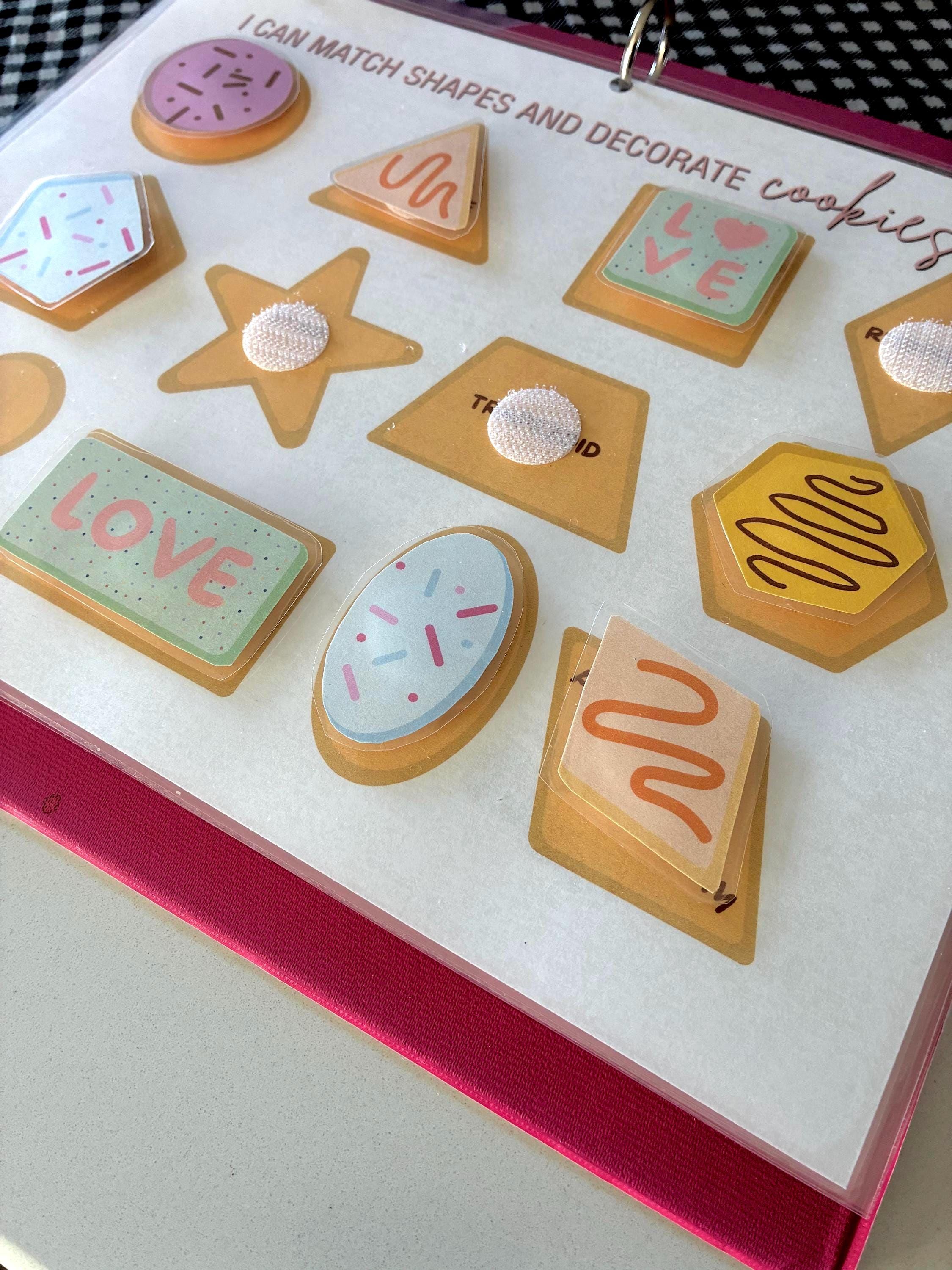 Cookie Shape Printable Matching Game, Toddler Math Activity, Preschool ...