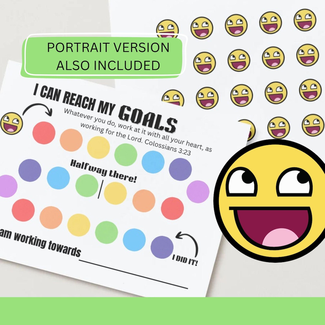 Emoji Reward Chart for Kids | Toddler Chore Chart (PDF) - Etsy