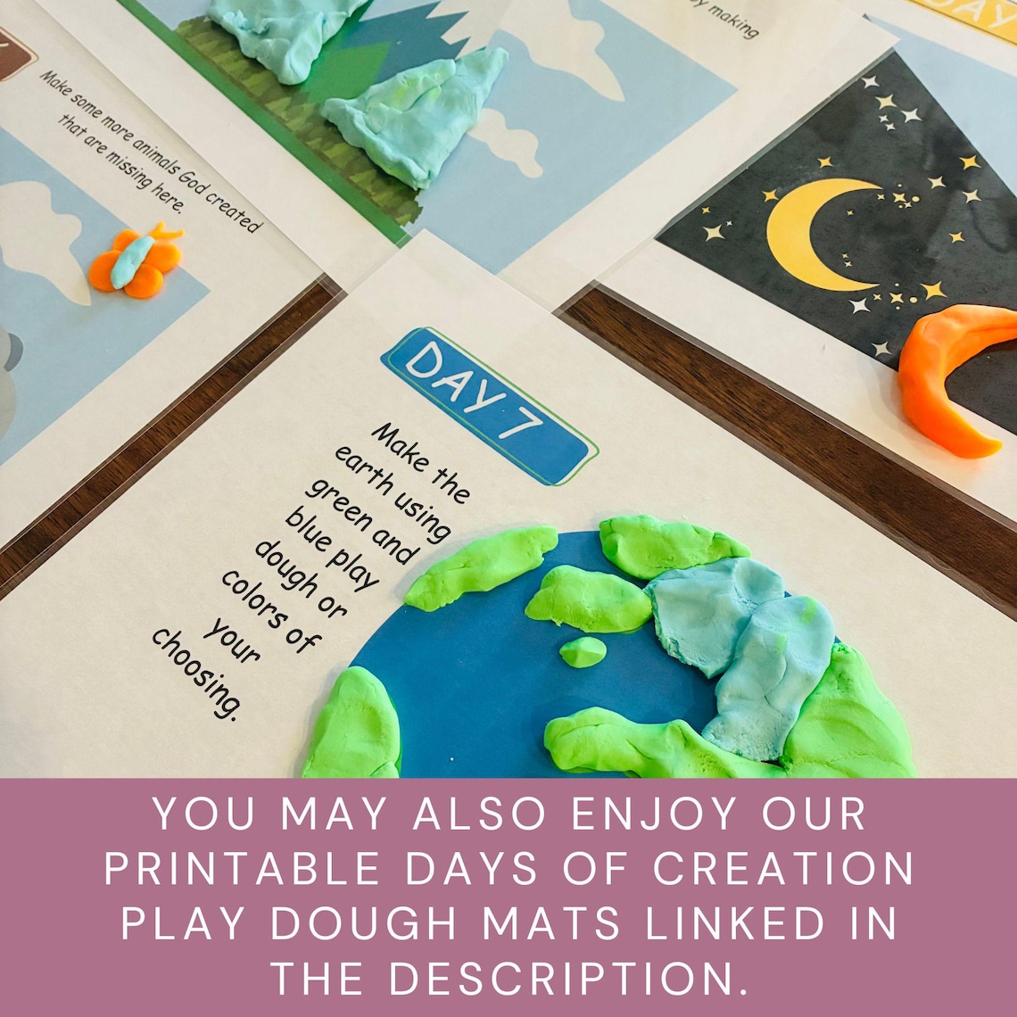 7 Days of Creation Activity | Bible Matching Game (PDF Pattern) - Etsy