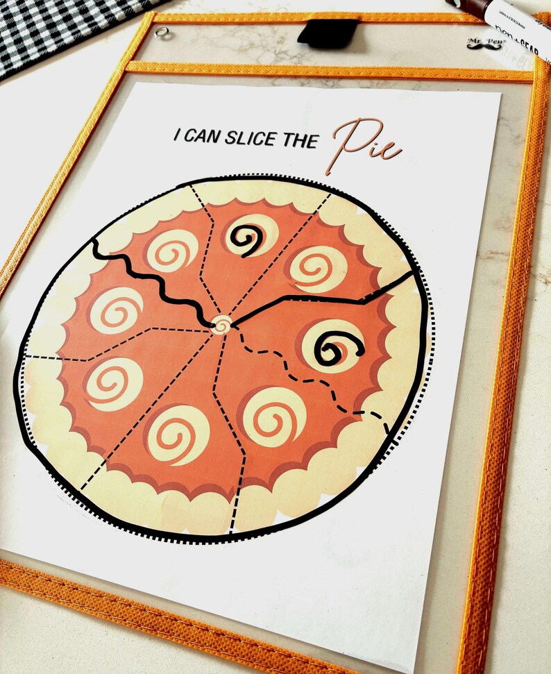 Pie Day Math Cutting and Tracing Activity, Toddler Fine Motor Skills ...