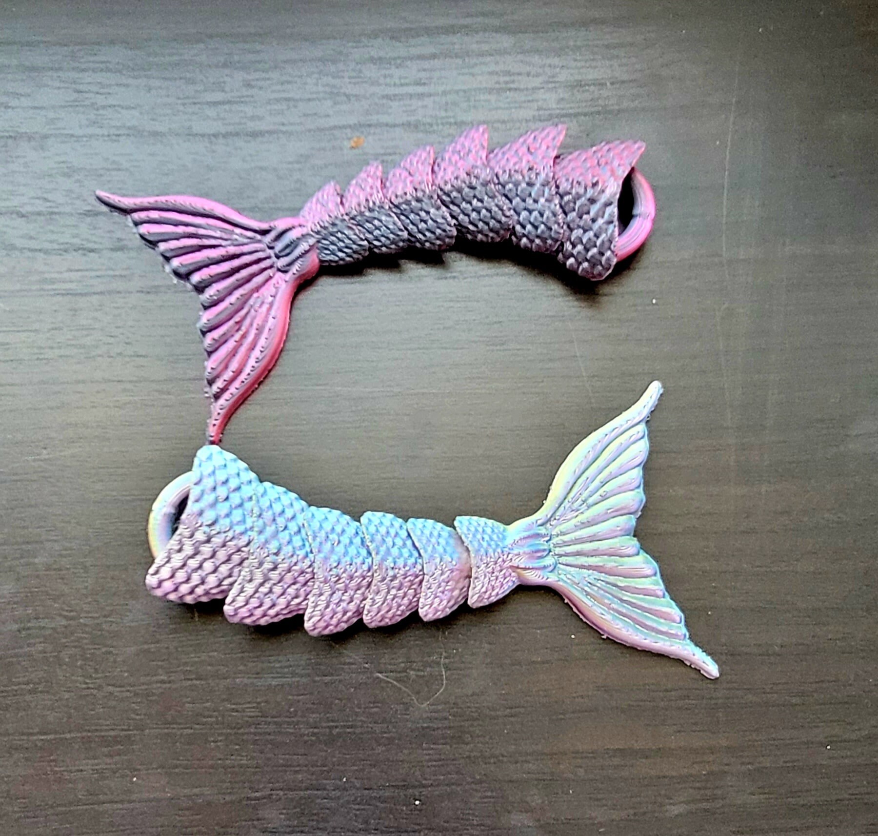 Articulated Mermaid Tail Keychain 3d Printed PLA or Silk PLA - Etsy