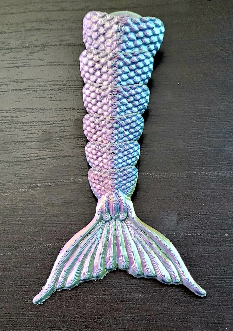 Articulated Mermaid Tail Keychain 3d Printed PLA or Silk PLA - Etsy