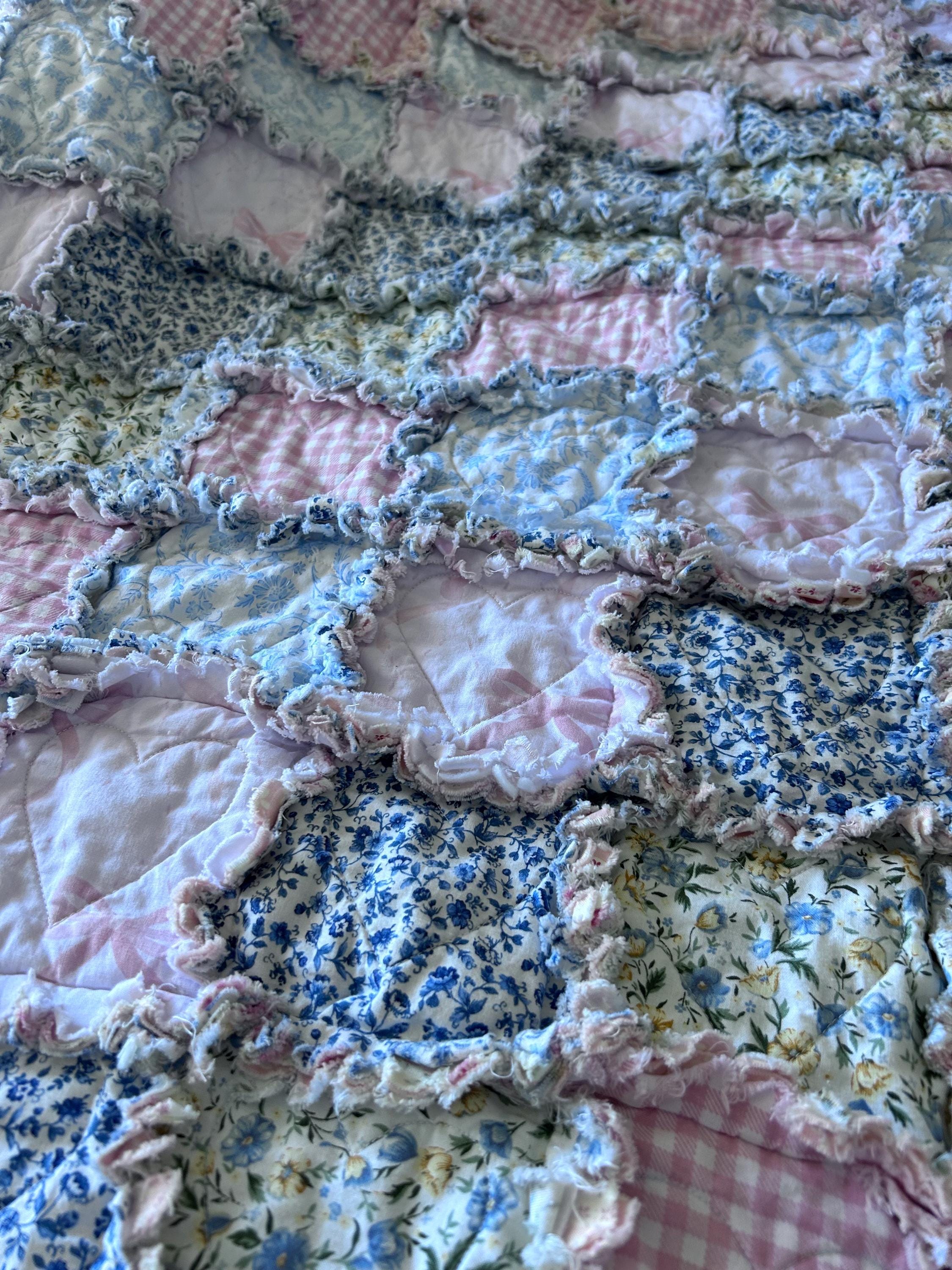 Heart Rag Quilt Lap Quilt Baby Blanket - Etsy