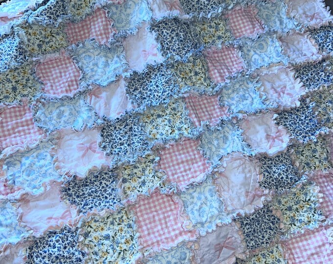 Heart Rag Quilt Lap Quilt Baby Blanket - Etsy