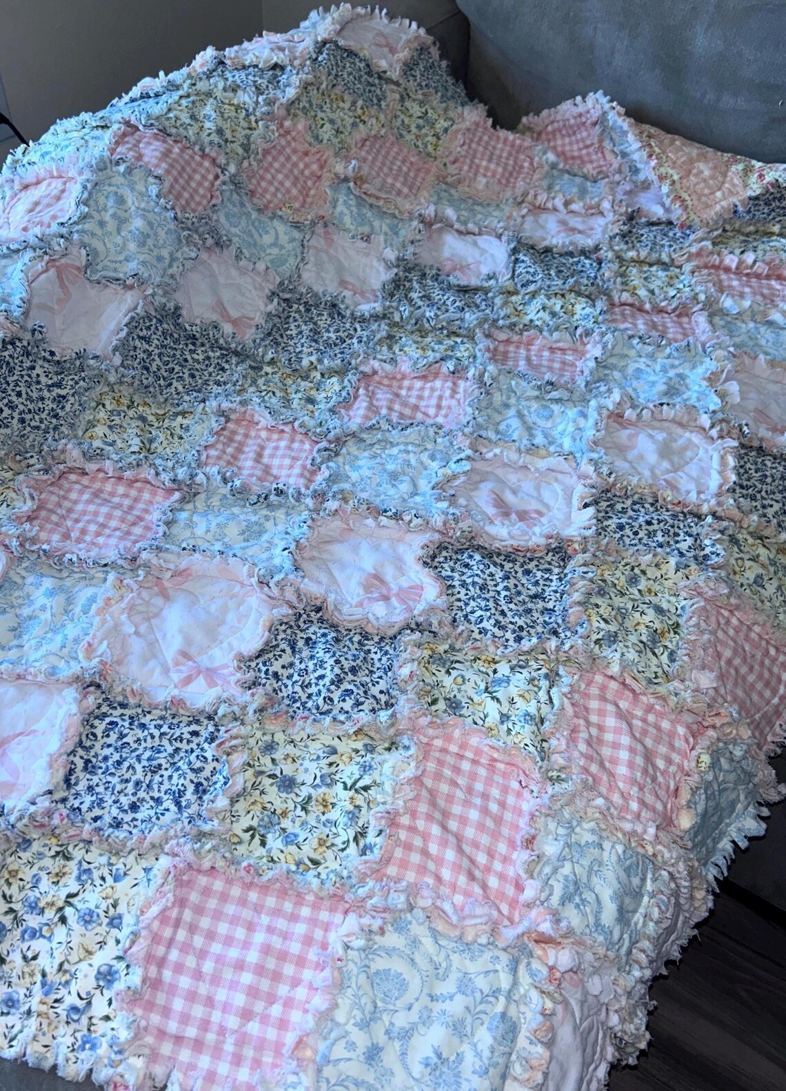 Heart Rag Quilt Lap Quilt Baby Blanket - Etsy