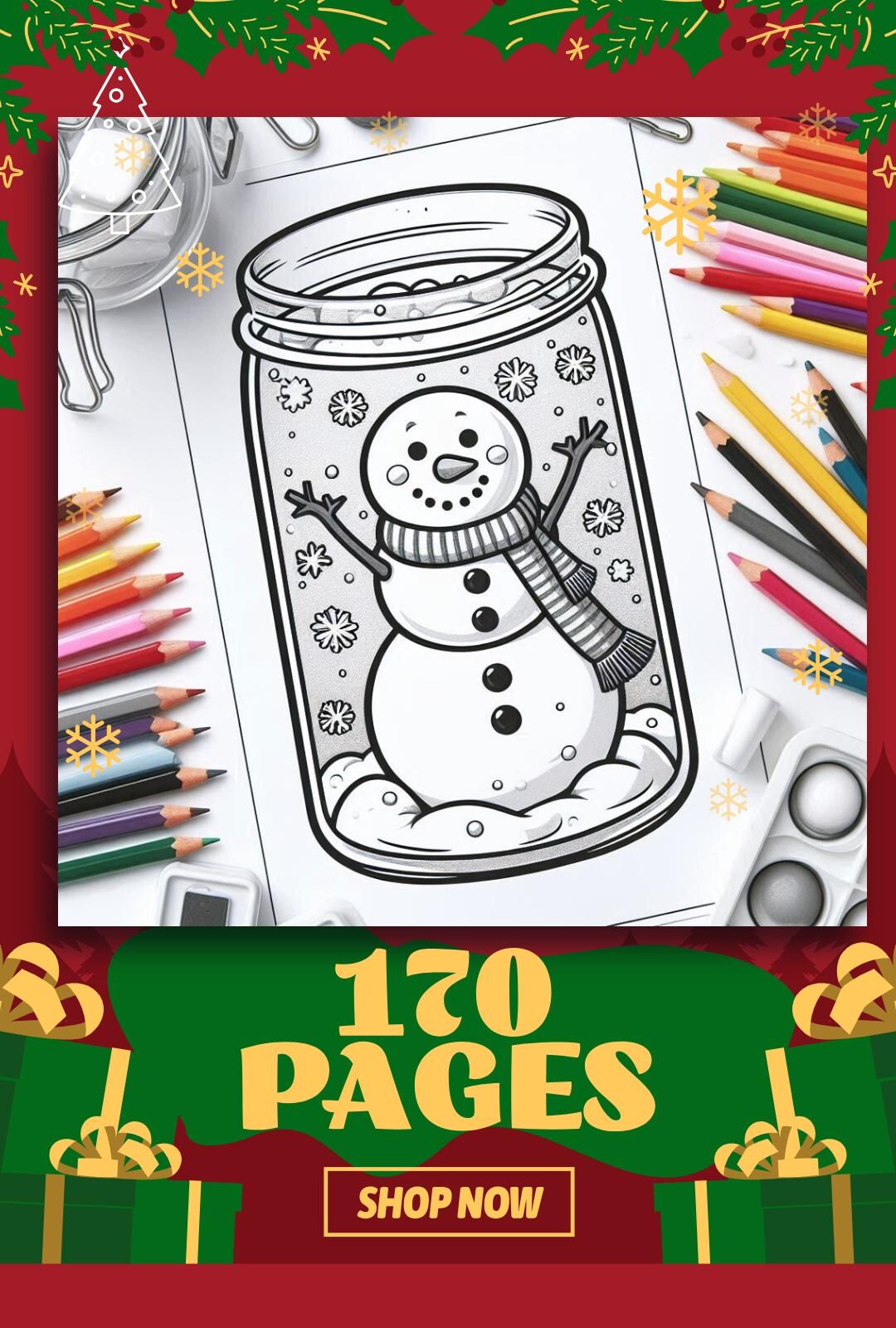 Libro Para Colorear De Navidad - Etsy