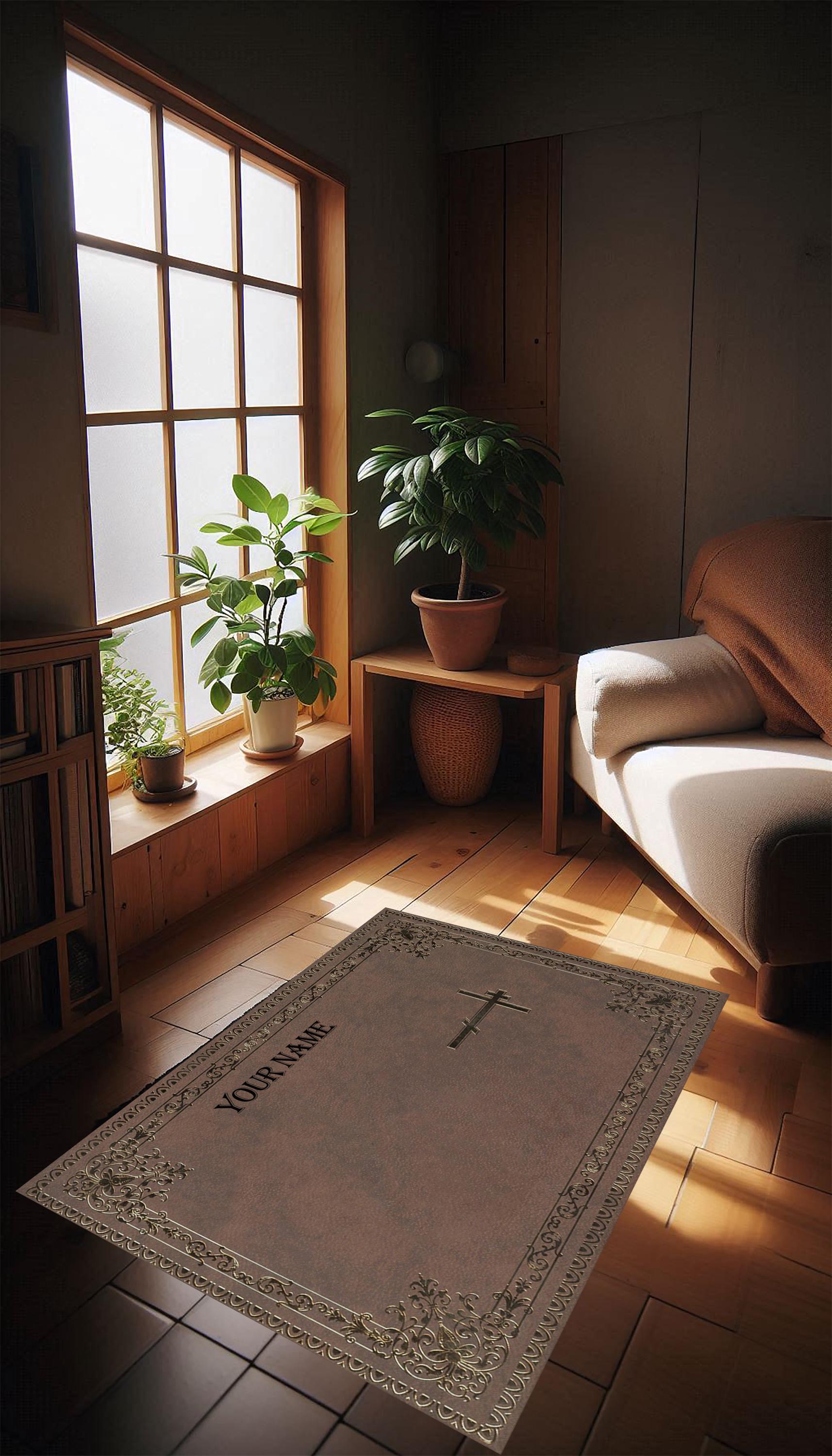 Custom Christian Prayer Rug: Cross Sign, Custom Orthodox Mat - Etsy