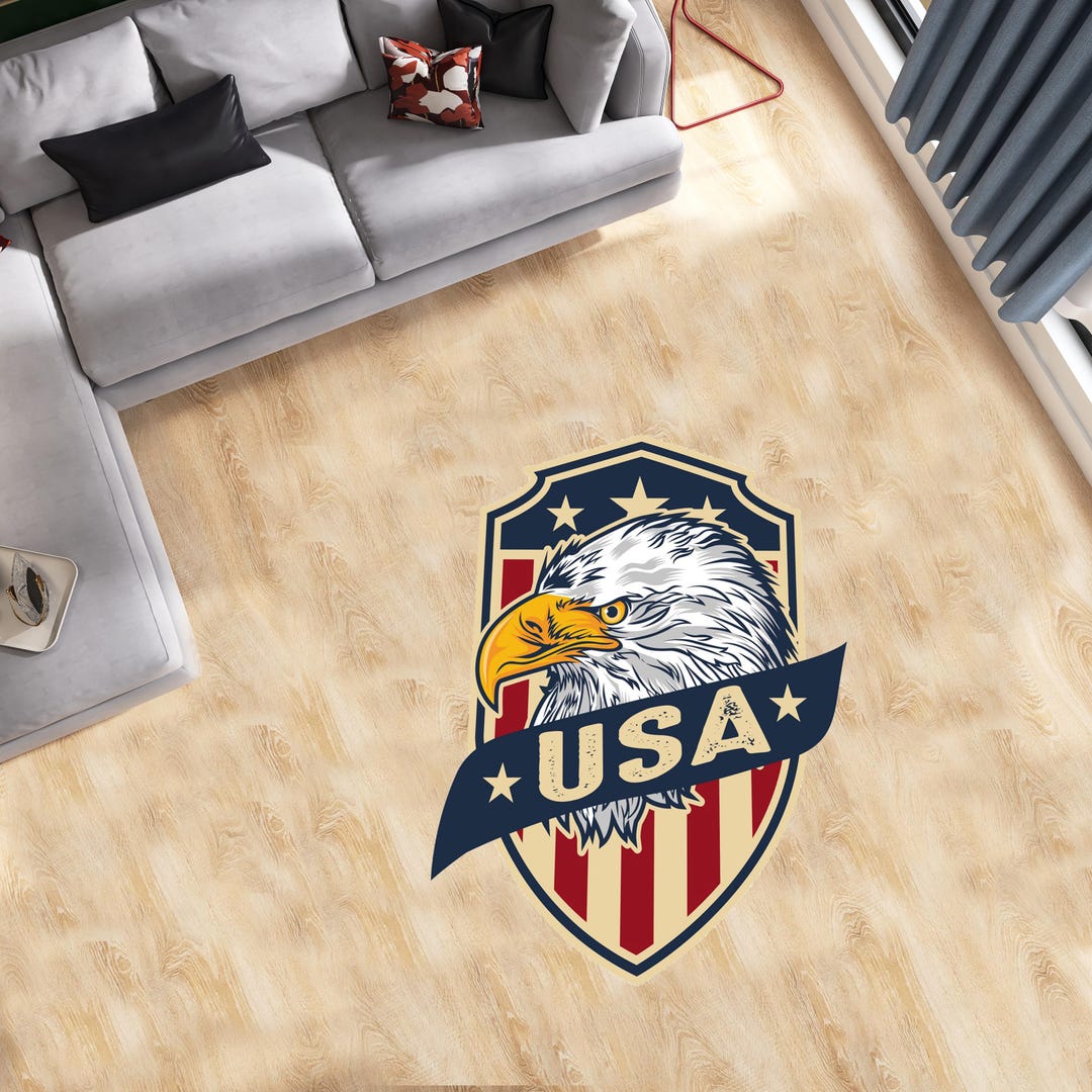6 Variation, Custom Shaped USA Flag, American Eagle Rug, United States ...