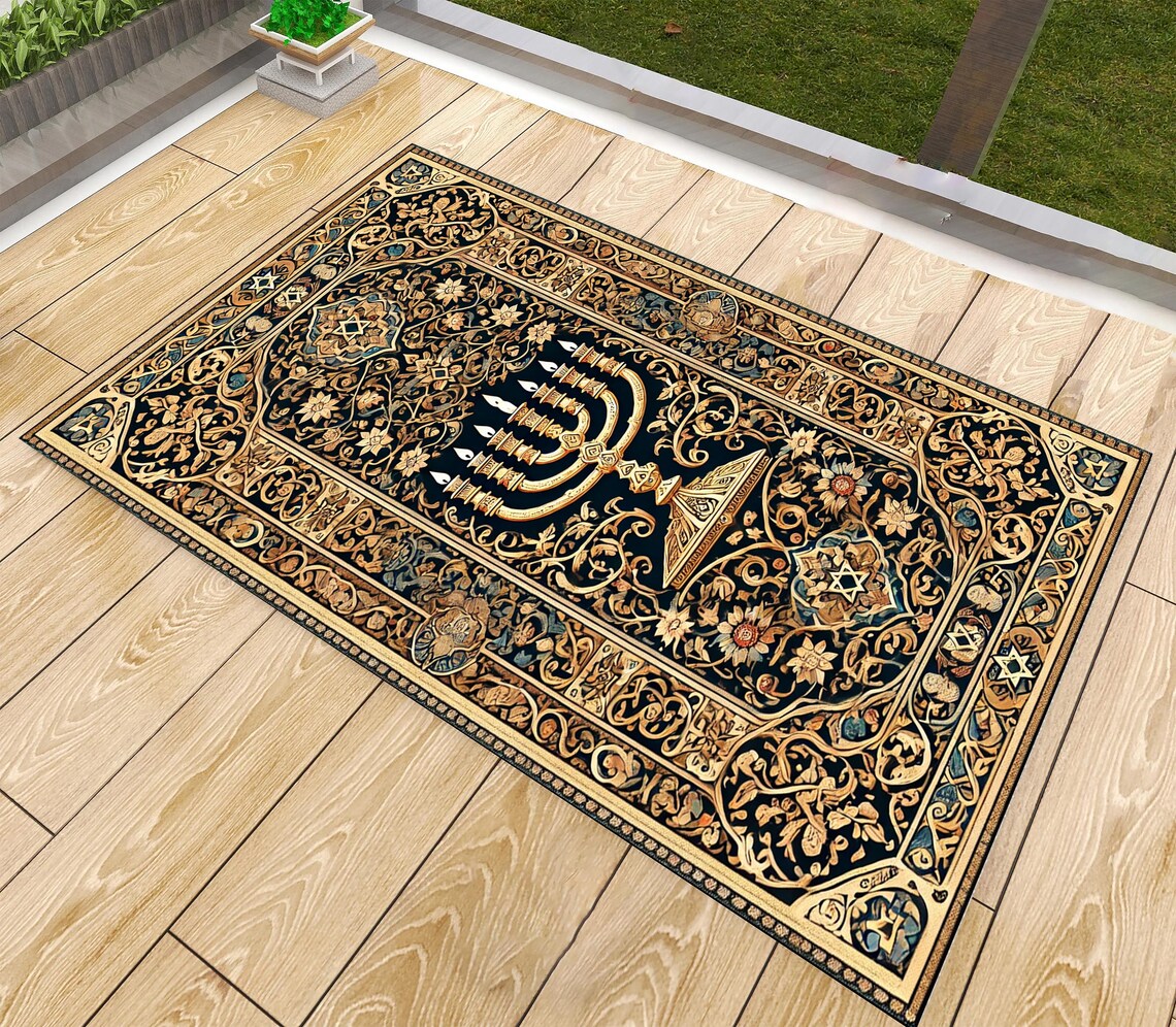 Custom Jewish Rug, Personalize Hebrew Mat, Personalize Prayer Mat ...