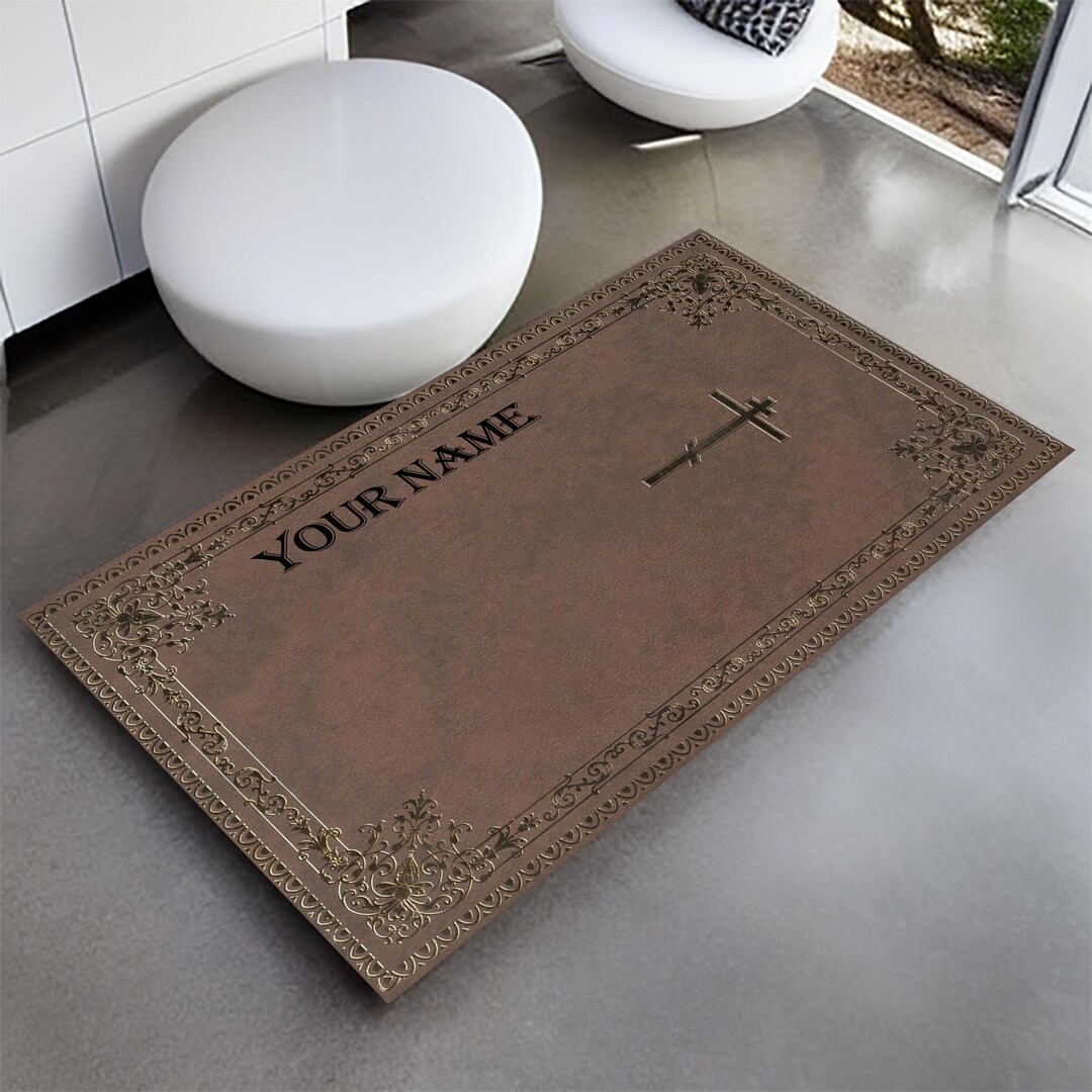 Christian Prayer Rug, Cross Sign, Custom Rug, Personalize Christian Rug ...