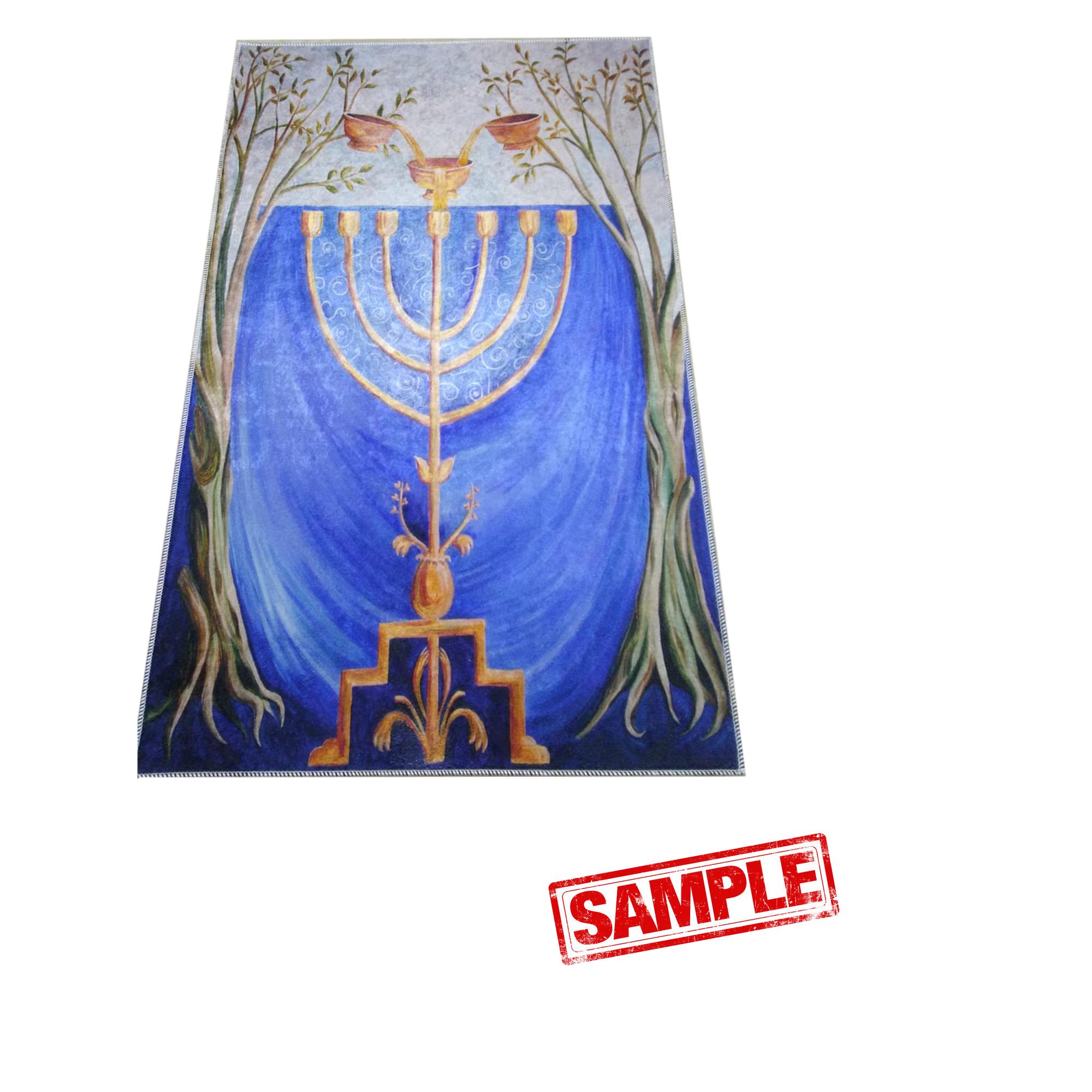 White Gold Orthodox Cross Prayer Rug: Christian Altar Worship Carpet ...