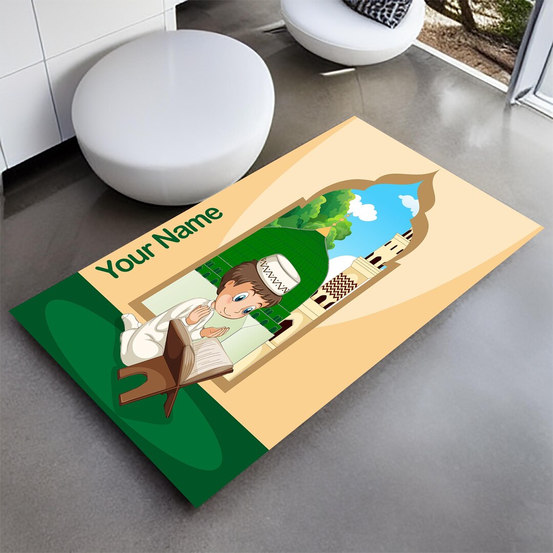 Kids Customized Prayer Mat, Kids Prayer Rug, Customized Prayer Rug ...