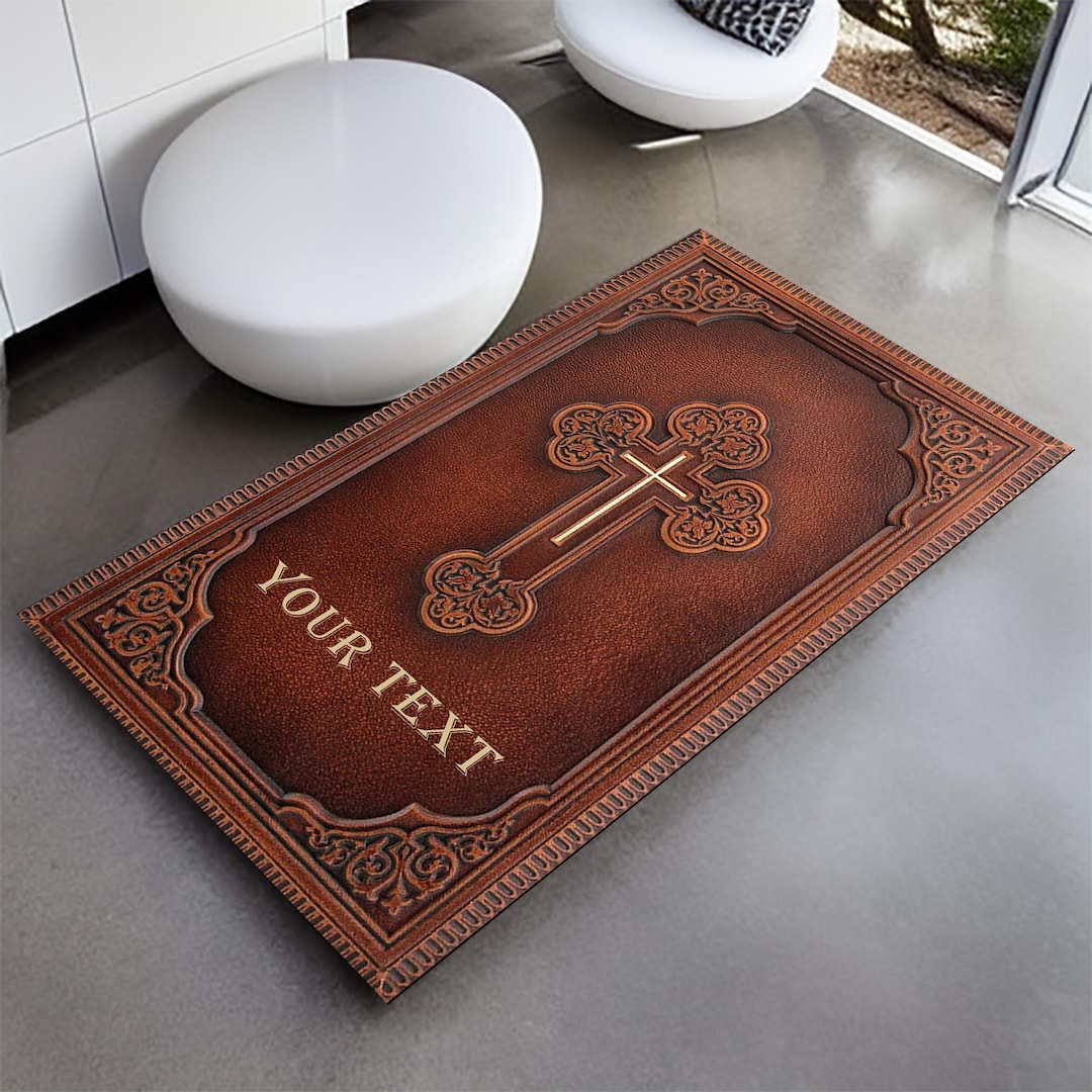 Custom Christian Prayer Mat: Personalized Cross Rug - Etsy