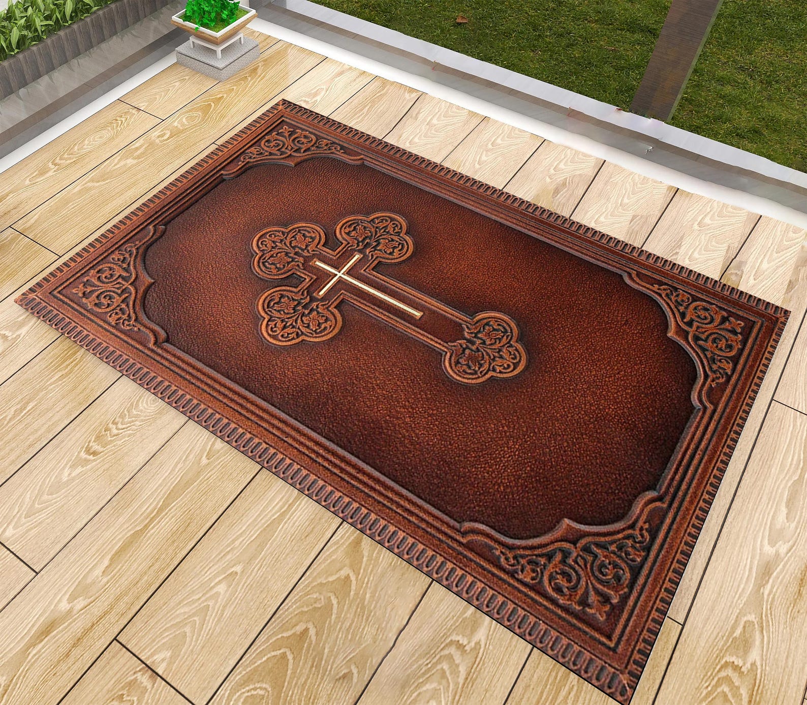 Custom Christian Prayer Mat: Personalized Cross Rug - Etsy