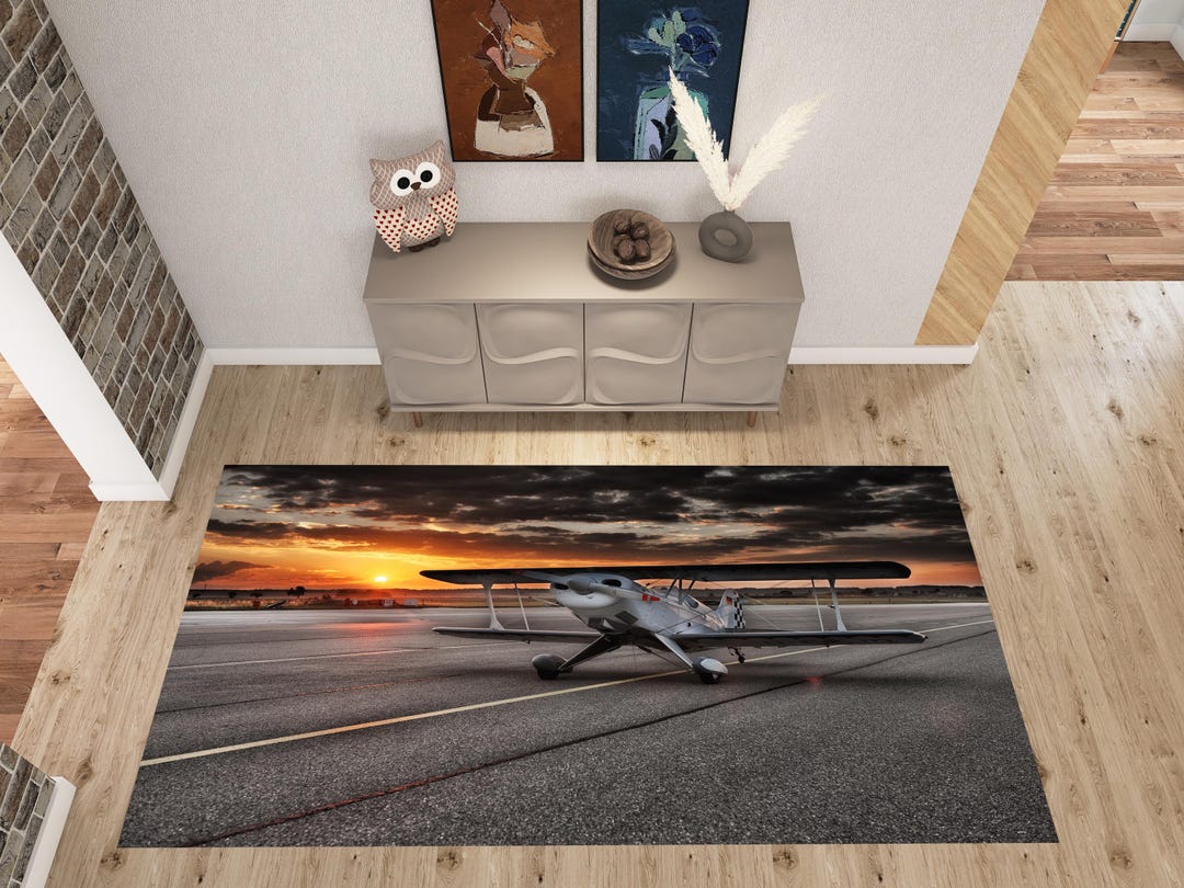 Cessna Airplane Rug: Retro Aviation Decor, Aviator Gift - Etsy