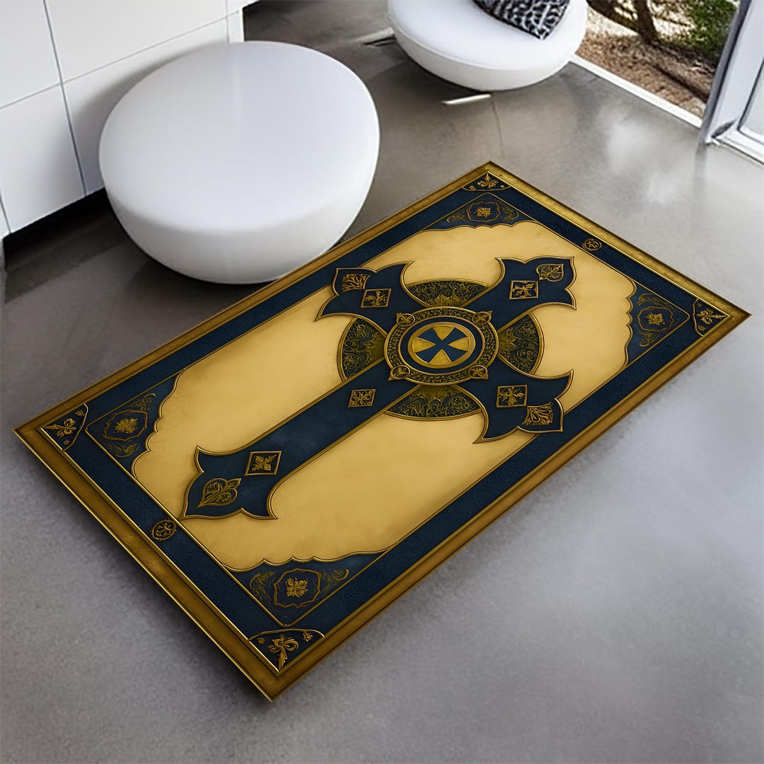 Personalized Christian Prayer Rug: Jesus & Cross Design, Orthodox Mat ...