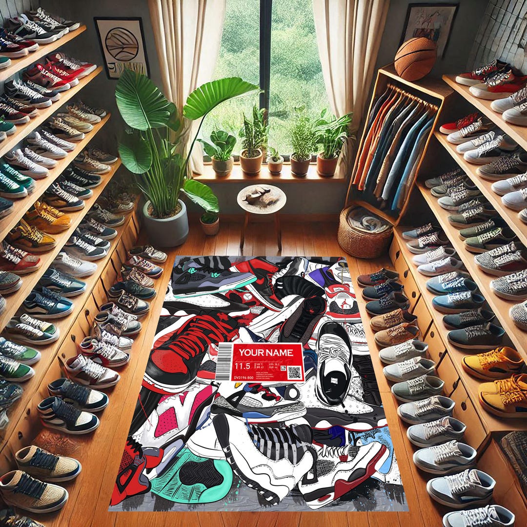 Custom Sneakerhead, Custom Shoesroom Rug, Custom Sneaker Rug ...