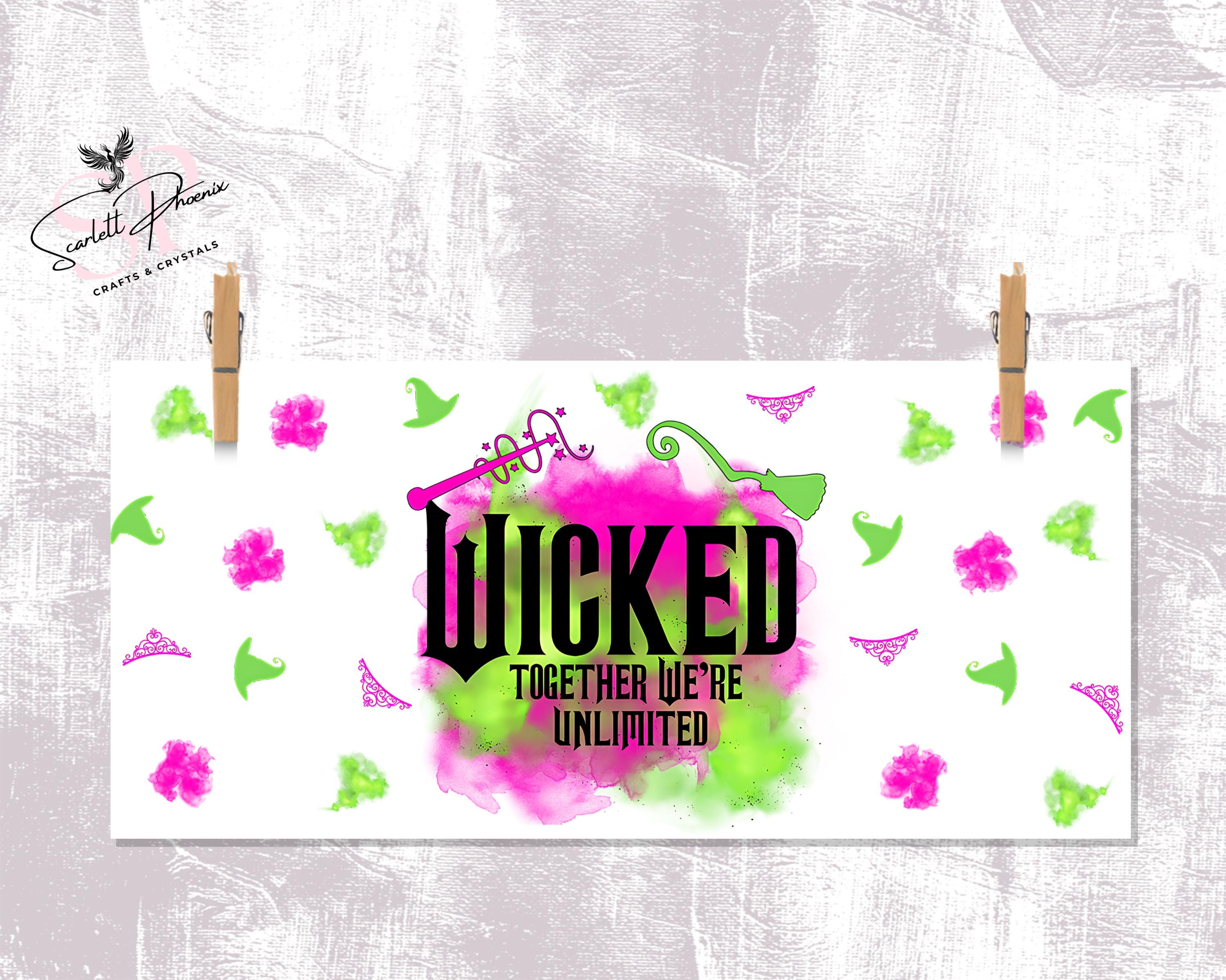 Wicked Together We're Unlimited 16 Oz Glass Libby Can Sublimation & UVDTF Design Digital ...