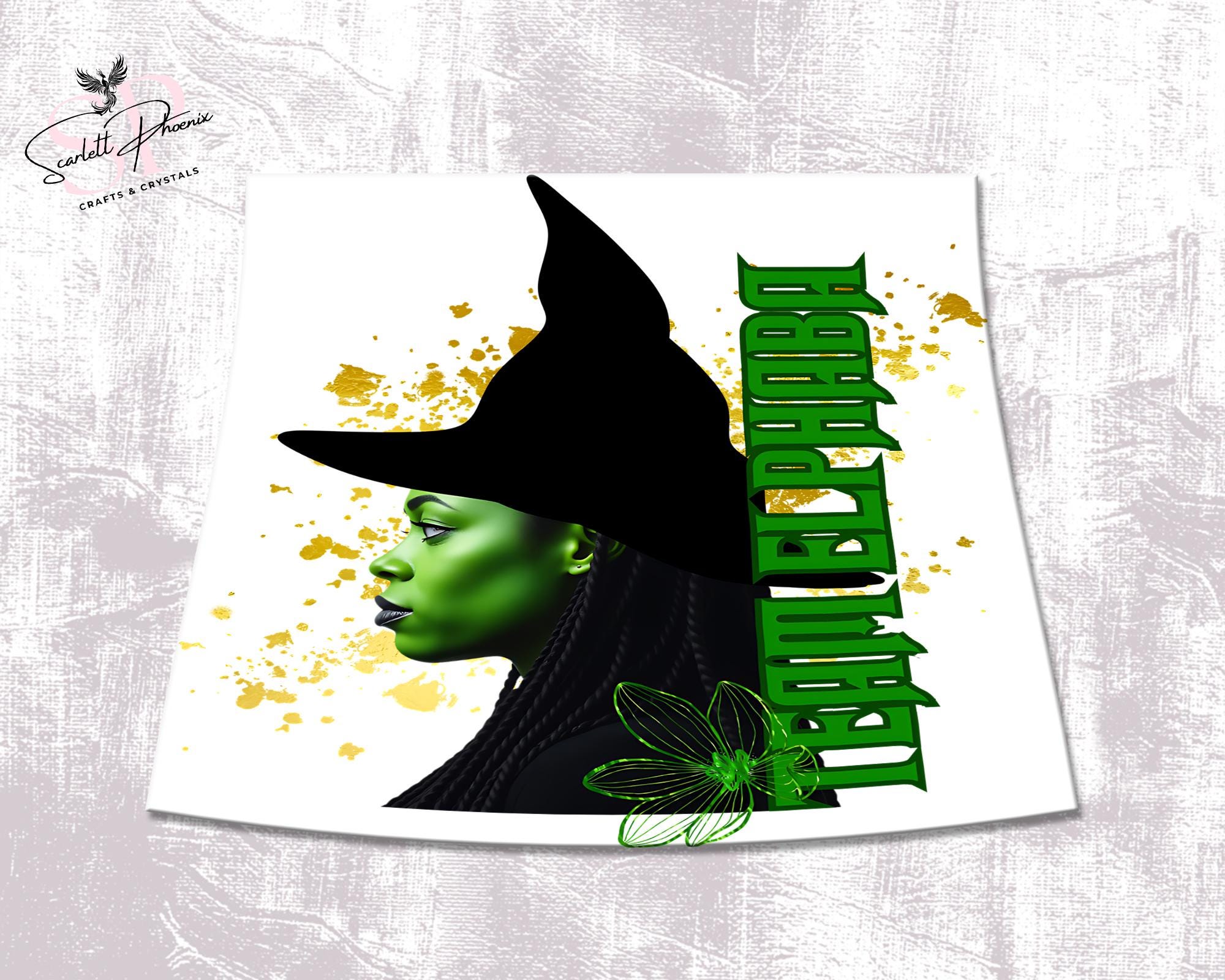 Green Witch Team Elphaba 20 Oz Skinny Tumbler Sublimation & UVDTF ...
