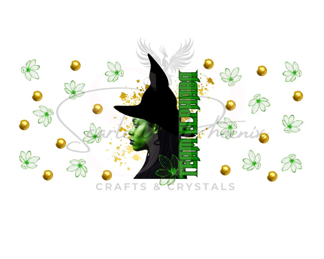 Wicked Musical Themed, Team Elphaba, 16 Oz Libby Glass Can Wrap ...