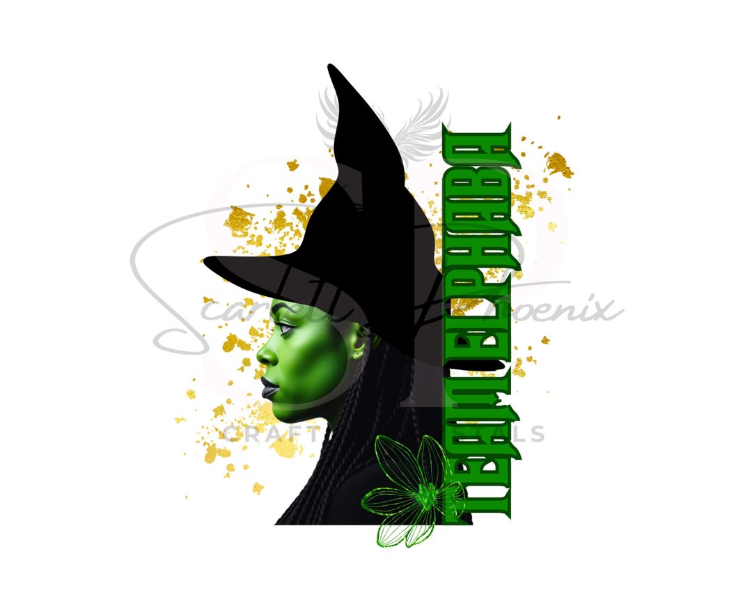 Wicked Musical Themed, Team Elphaba 20 Oz Tumbler Wrap, Digital ...