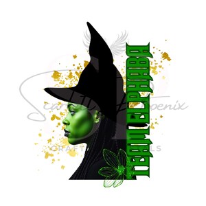 Wicked Musical Themed, Team Elphaba 20 Oz Tumbler Wrap, Digital ...