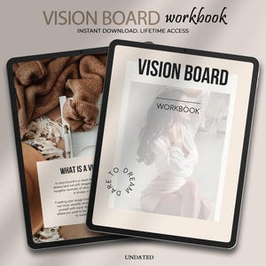 Printable Vision Board Workbook | Vision Board, Vision Board Kit ...