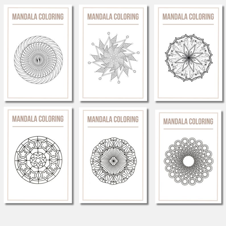 Mandala Mindfulness Coloring, Mandala for Stress Relief, Adult Mandala ...