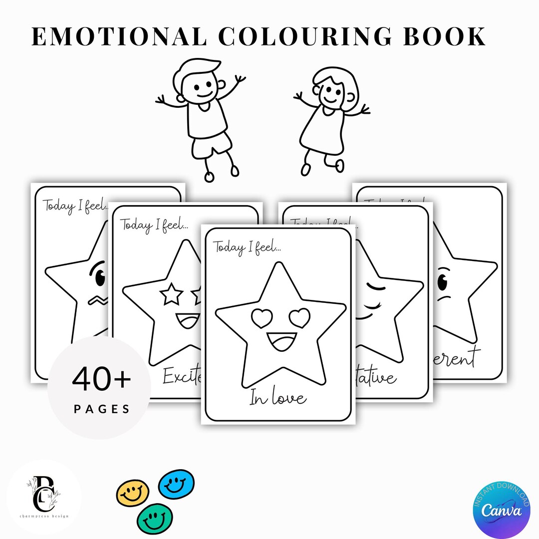 Emotions Coloring Pages for Kids | Social Emotional Learning | Emotions ...
