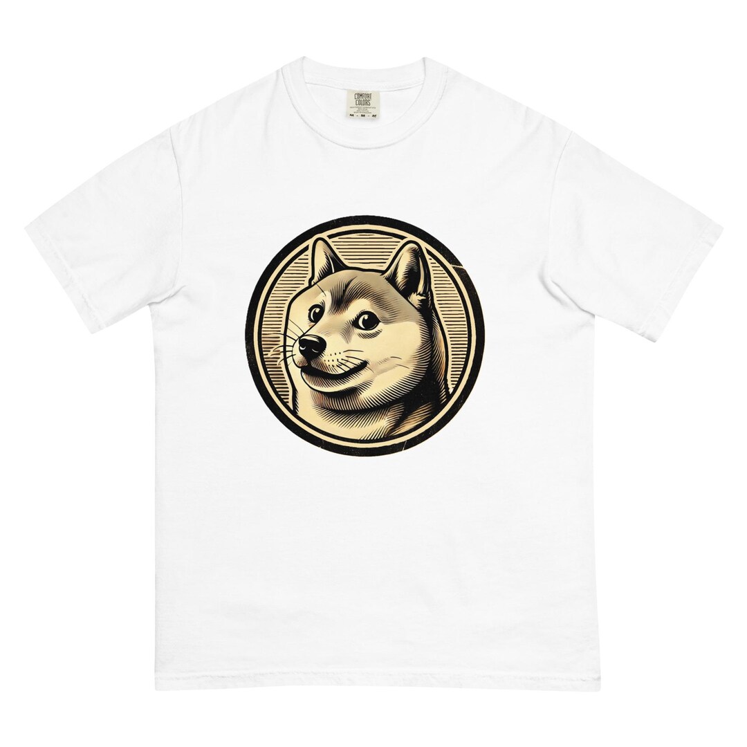 Retro Doge T-shirt Classic Meme Design With Bold Circle Outline, Funny ...