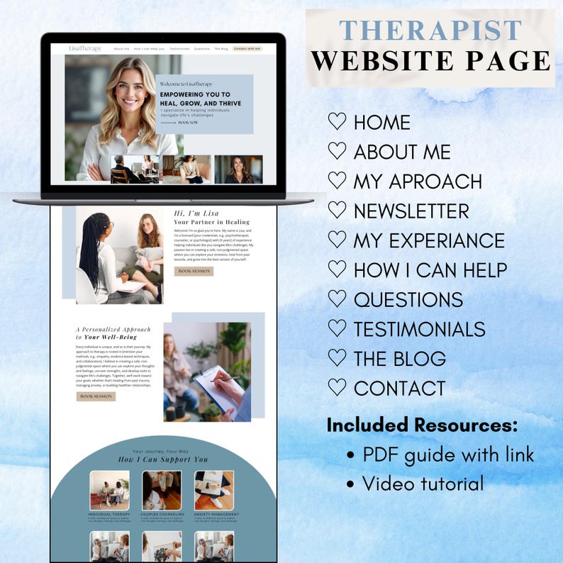 Mental Health Website Template, Website for Therapists, Psychology ...