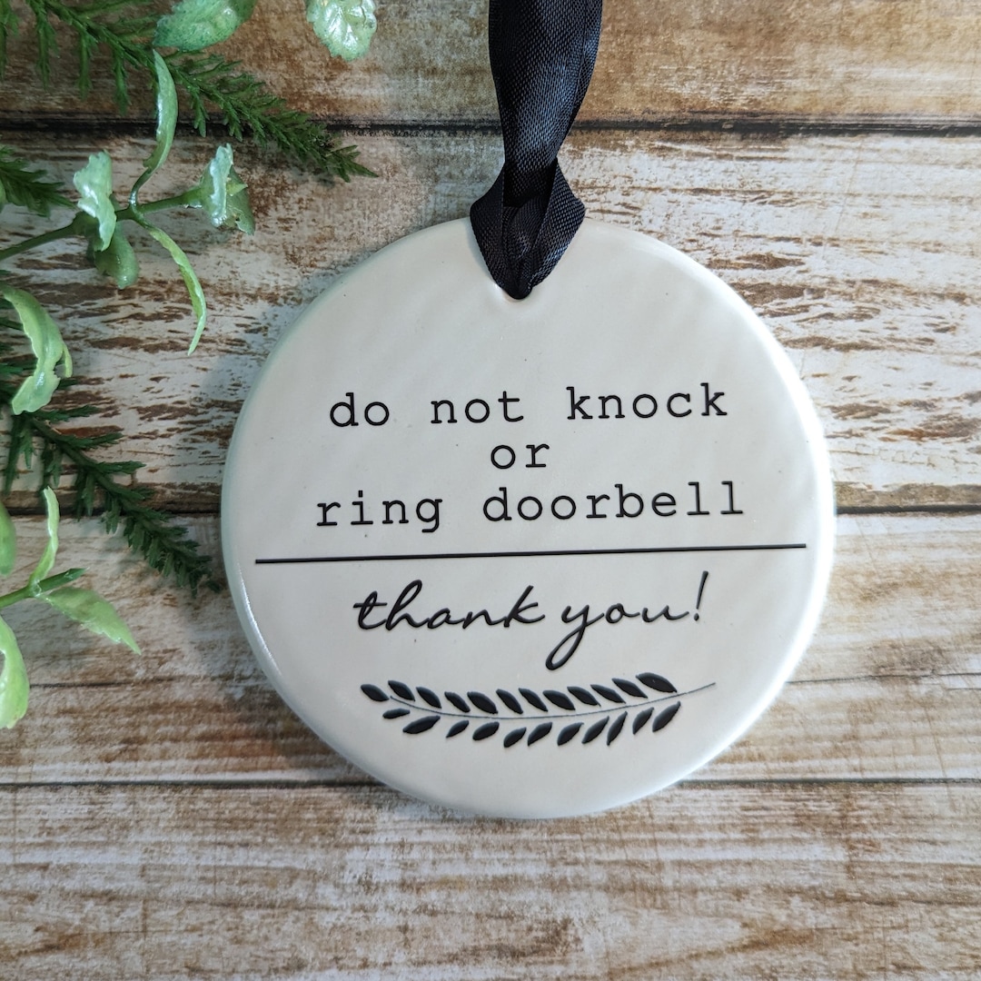 Sign Do Not Knock or Ring Doorbell, No Soliciting Sign - Different ...