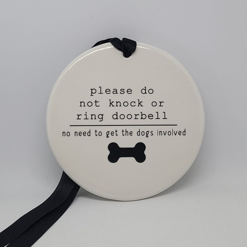 Sign Do Not Knock Dog Sign No Knocking Sign Dog or Dogs - Etsy