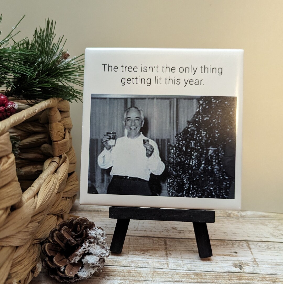 Funny Snarky Holiday Mini Easel Signs, Funny Signs, Easel Sign, Tile ...