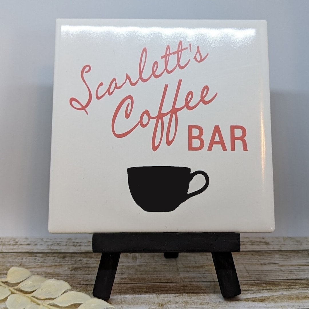 Custom Coffee Bar Sign, Easel Sign, Your Name and Easel Color Choice - Etsy