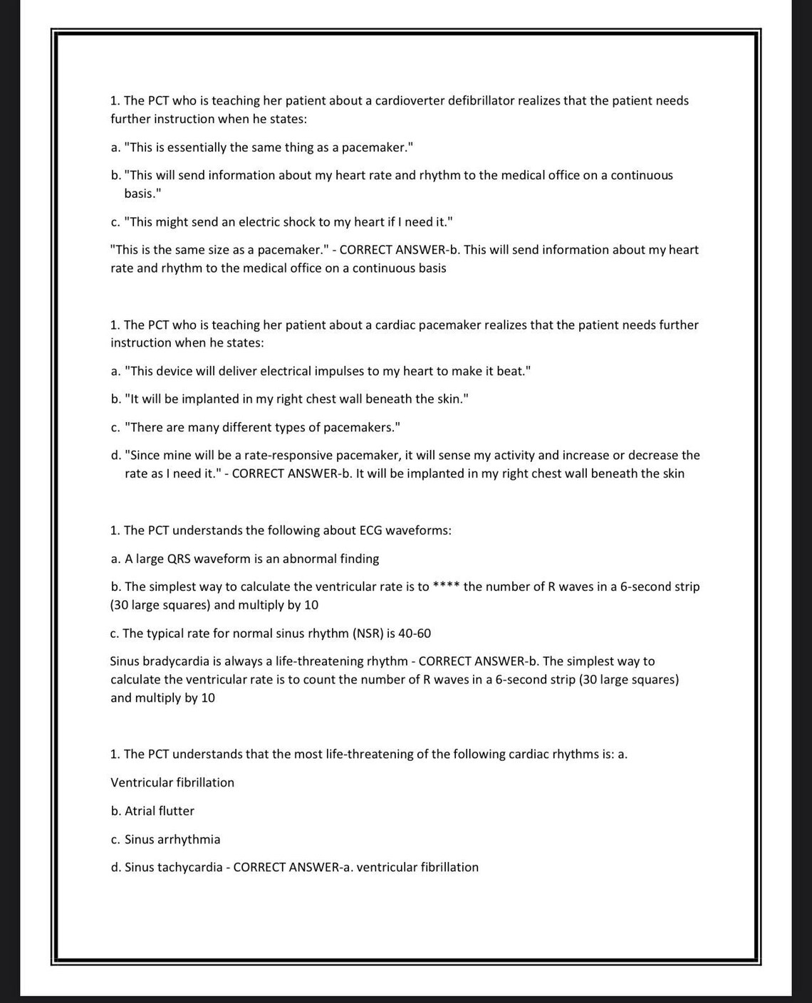 PCT Exam & Practice: 2024/2025 Actual Exam, Verified Answers - Etsy