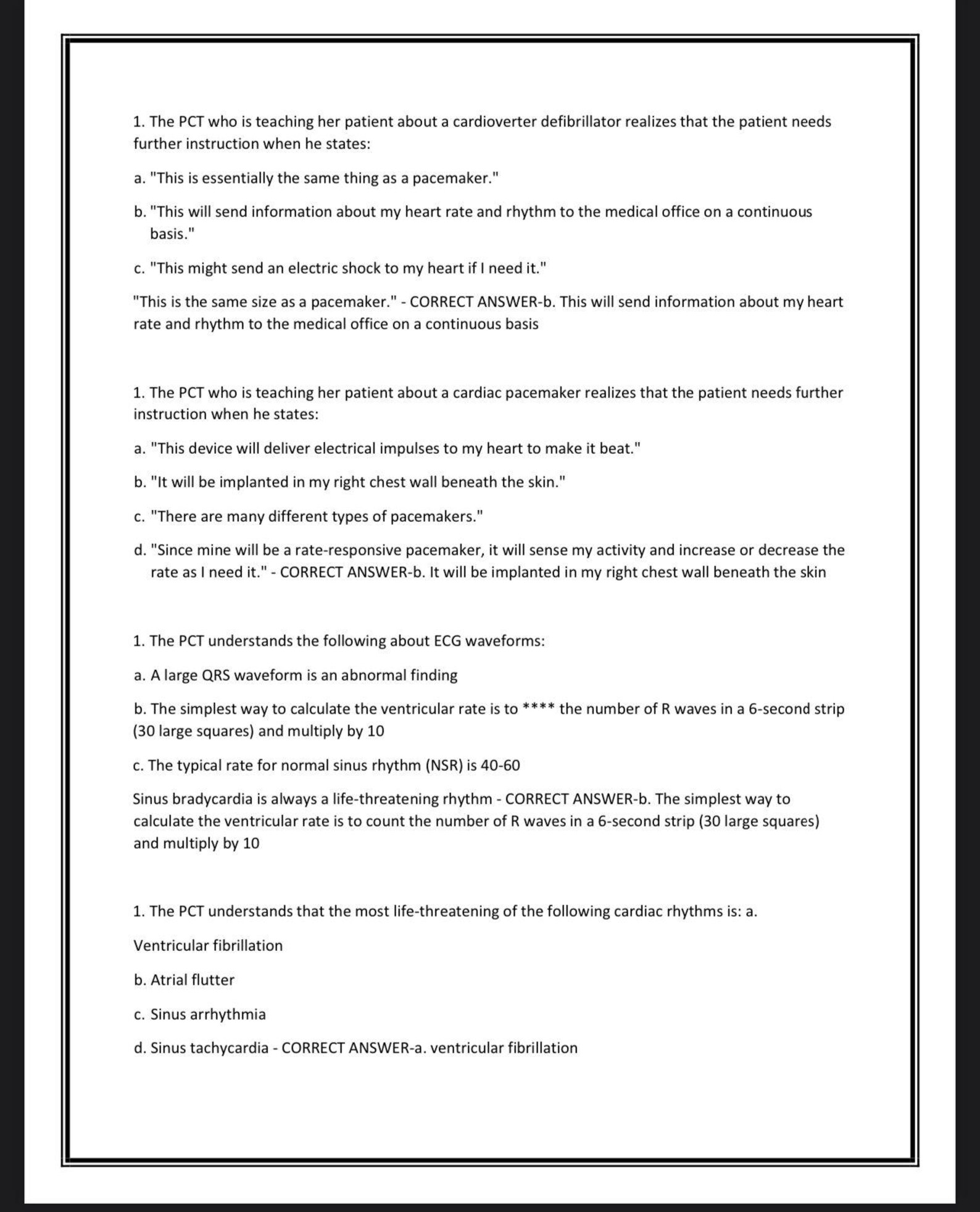PCT Exam & Practice: 2024/2025 Actual Exam, Verified Answers - Etsy