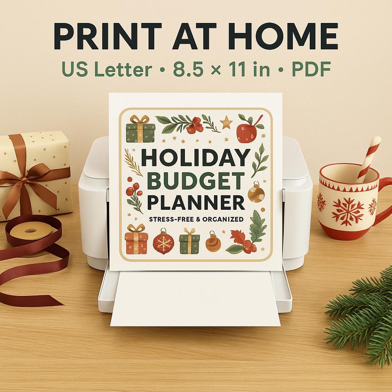Holiday Budget Planner Printable | Christmas Budget, Gift Tracker ...