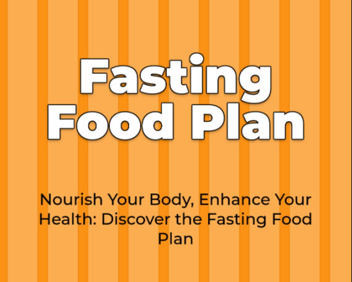 Printable Fasting Meal Plan Intermittent Fasting Printable - Etsy