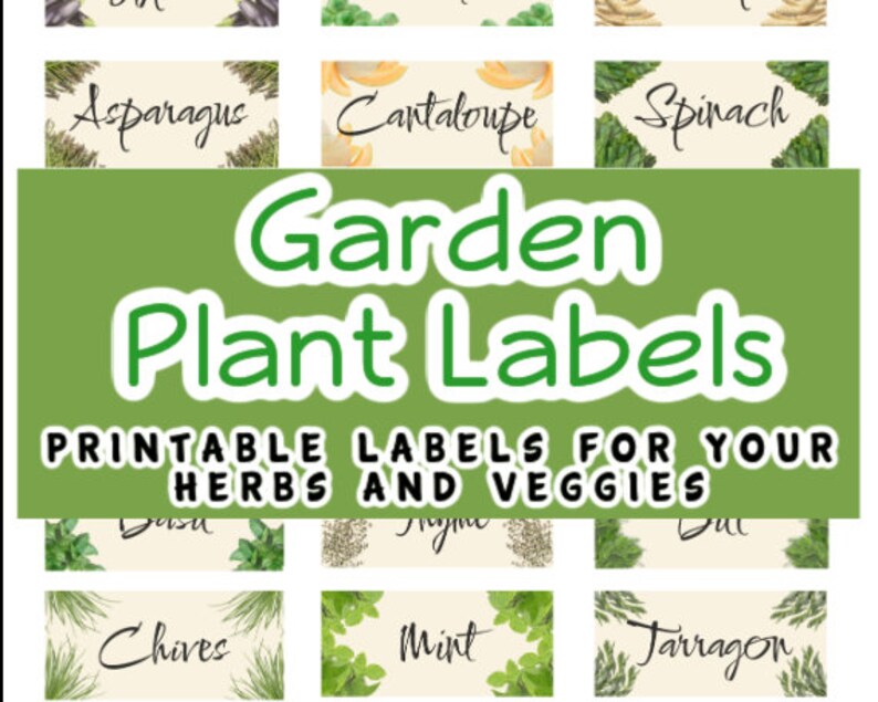 Printable Vegetable Garden Plant Labels, Garden Labels, Plant Labels ...