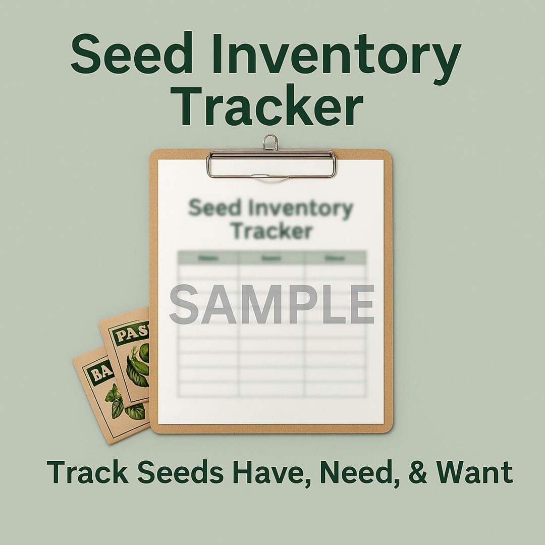 Seed Inventory Tracker | Printable Garden Organizer Sheet for Have ...